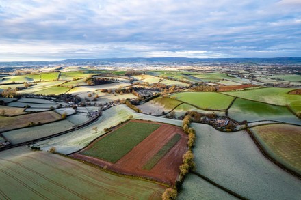 Frosty Fields Farms Drone Torquay Torbay Editorial Stock Photo - Stock ...