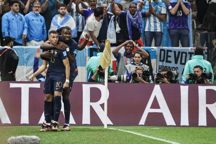 Kylian Mbappe Teammates Celebrating His Second Editorial Stock Photo ...