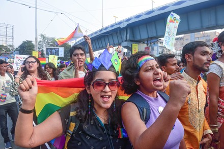 Participants Chant Slogans While Marching Through Editorial Stock Photo ...