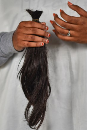 Student Donates Lock Her Hair During Editorial Stock Photo - Stock ...