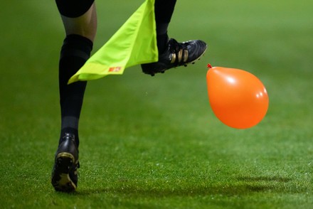 Assistant Referee Goes Step On Orange Editorial Stock Photo - Stock ...
