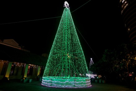 Christmas Illuminations Decorations On Display Roadside Editorial Stock ...