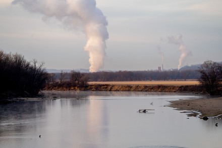 Pollution Miami Fort Power Station Seen Editorial Stock Photo - Stock ...
