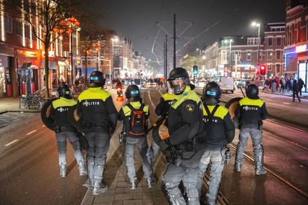 Rotterdam Riot Police Intervened Kruisplein Rotterdam Editorial Stock ...