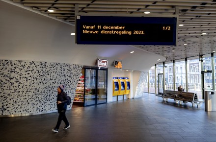 Delft Sign Announcing New Timetable Ns Editorial Stock Photo - Stock ...