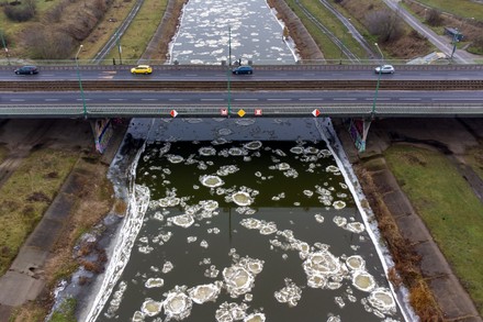 Aerial Image Made Drone Shows Ice Editorial Stock Photo - Stock Image ...
