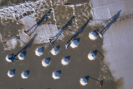 Colourful Process Salt Harvesting Captured Hon Editorial Stock Photo ...