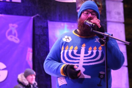 Rabbi B Performs Hanukkah Songs Jews Editorial Stock Photo - Stock ...