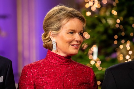 Queen Mathilde Belgium Pose Yearly Family Editorial Stock Photo - Stock ...