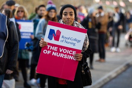 Nurse Holds Placard Expressing Her Opinion Editorial Stock Photo ...