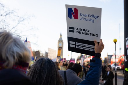 Nurse Holds Placard Expressing Her Opinion Editorial Stock Photo ...