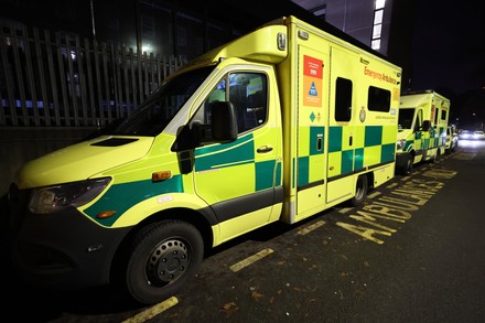 Emergency Ambulances Parked Outside Ambulance Station Editorial Stock ...