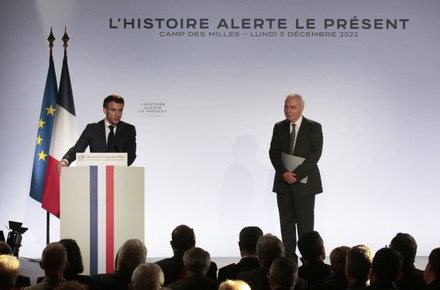 French President Emmanuel Macron Delivers Speech Editorial Stock Photo ...
