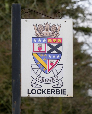 Town Limits Road Sign Town Lockerbie Editorial Stock Photo - Stock ...