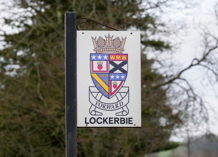 Town Limits Road Sign Town Lockerbie Editorial Stock Photo - Stock ...