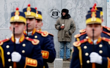 Romanian Homeless Man C Drinks His Editorial Stock Photo - Stock Image ...