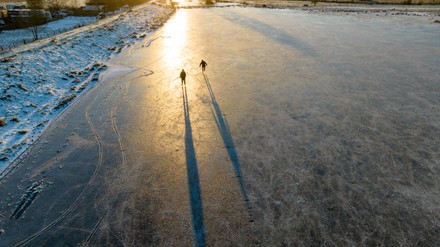 Vast Natural Ice Rink Near Ely Editorial Stock Photo - Stock Image ...