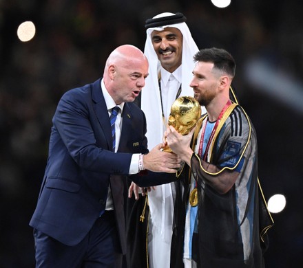 Lionel Messi Argentina Shakes Hands Fifa Editorial Stock Photo - Stock ...
