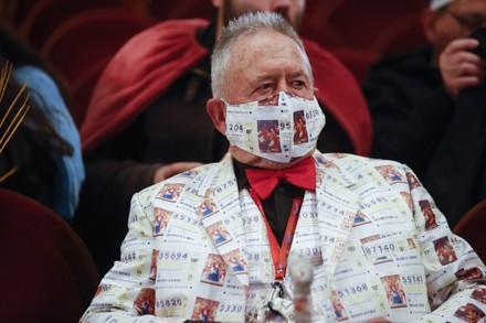 Man Wearing Christmas Lottery Tickets Themed Editorial Stock Photo ...