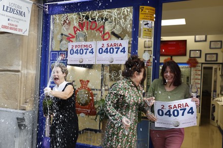 Workers Lottery Outlet Display Banners Secondprize Editorial Stock ...
