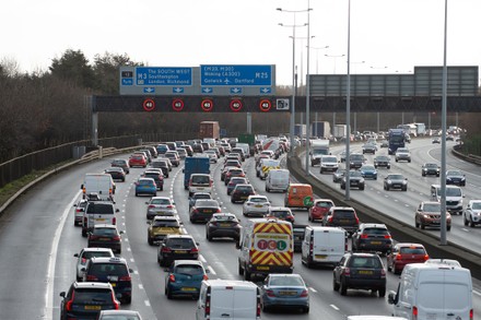 Predicted M25 Already Very Busy Mid Editorial Stock Photo - Stock Image ...