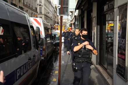French Police Officers Guard Investigate Streets Editorial Stock Photo ...