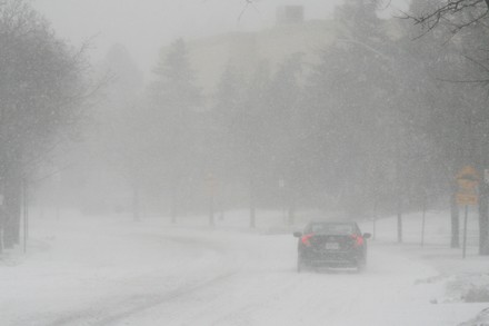Strong Winds Blow Snow Treacherous Winter Editorial Stock Photo - Stock Image | Shutterstock