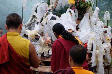 Buddhist Cremation Ceremony Village Singhik North Editorial Stock Photo ...