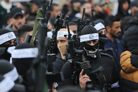 Palestinian Gunmen Balata Brigade Fatah Movement Editorial Stock Photo ...