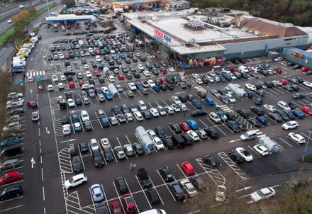 Aerial View Nearly Full Tesco Extra Editorial Stock Photo - Stock Image ...