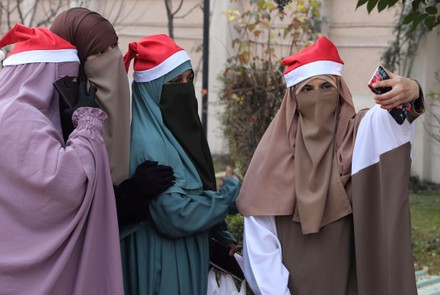 Muslim Women Wearing Veils Hijab Take Editorial Stock Photo - Stock ...