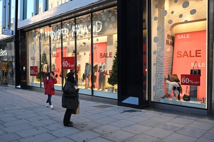 Customers Queue Outside Selfridges Department Store Editorial Stock ...