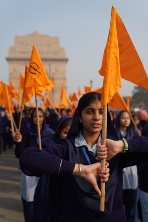 School Students March Past India Gate Editorial Stock Photo - Stock ...