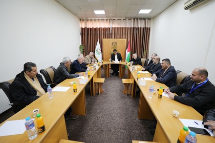 Delegation Palestinian Factions Visits Ministry Health Editorial Stock ...