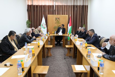 Delegation Palestinian Factions Visits Ministry Health Editorial Stock ...