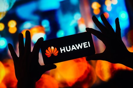 This Photo Illustration Huawei Technologies Logo Editorial Stock Photo ...