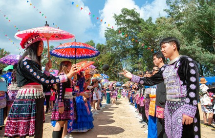 Hmong Hill Tribe Men Women Wear Editorial Stock Photo - Stock Image ...