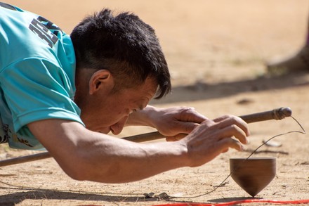 Hmong Hill Tribe Man Playing Top Editorial Stock Photo - Stock Image ...