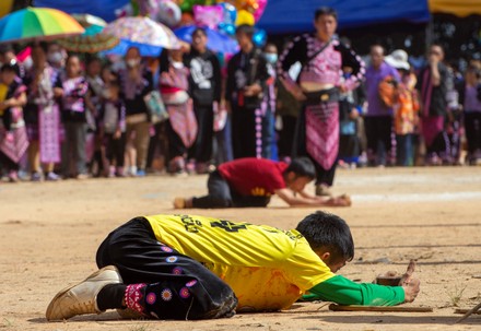 Hmong Hill Tribe Men Playing Top Editorial Stock Photo - Stock Image ...