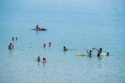 People Spend Time Beach Adelaide Heatwave Editorial Stock Photo - Stock ...