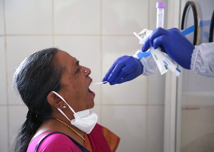 Woman Undergoes Swab Test Detect Covid19 Editorial Stock Photo - Stock ...