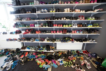 Shoes On Shoe Rack Event Editorial Stock Photo - Stock Image | Shutterstock