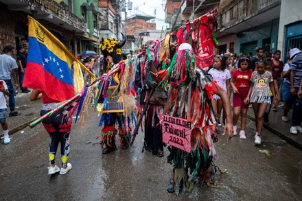 People March Costumes While Celebrating Parranda Editorial Stock Photo ...