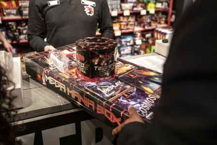 Customers Pick Their Orders Fireworks Store Editorial Stock Photo ...