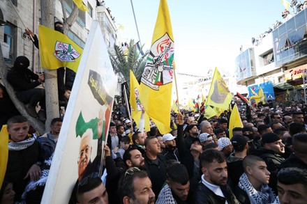 Palestinian Supporters Fatah Movement Take Part Editorial Stock Photo ...