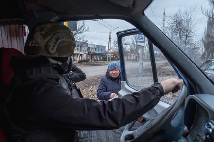 Liutyi Volunteers Help Army While Evacuating Editorial Stock Photo ...