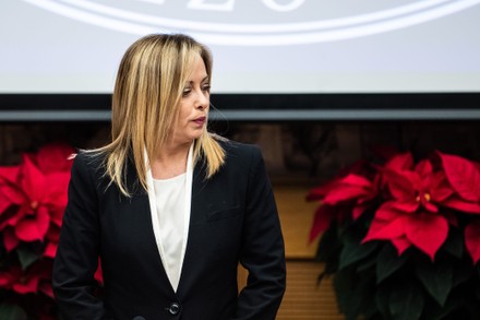 Italian Prime Minister Giorgia Meloni During Editorial Stock Photo ...