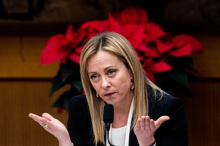 Italian Prime Minister Giorgia Meloni During Editorial Stock Photo ...