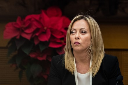 Italian Prime Minister Giorgia Meloni During Editorial Stock Photo ...