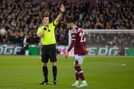 Darren England Referee During Premier League Editorial Stock Photo ...